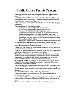 Utility construction permit process - Engineer